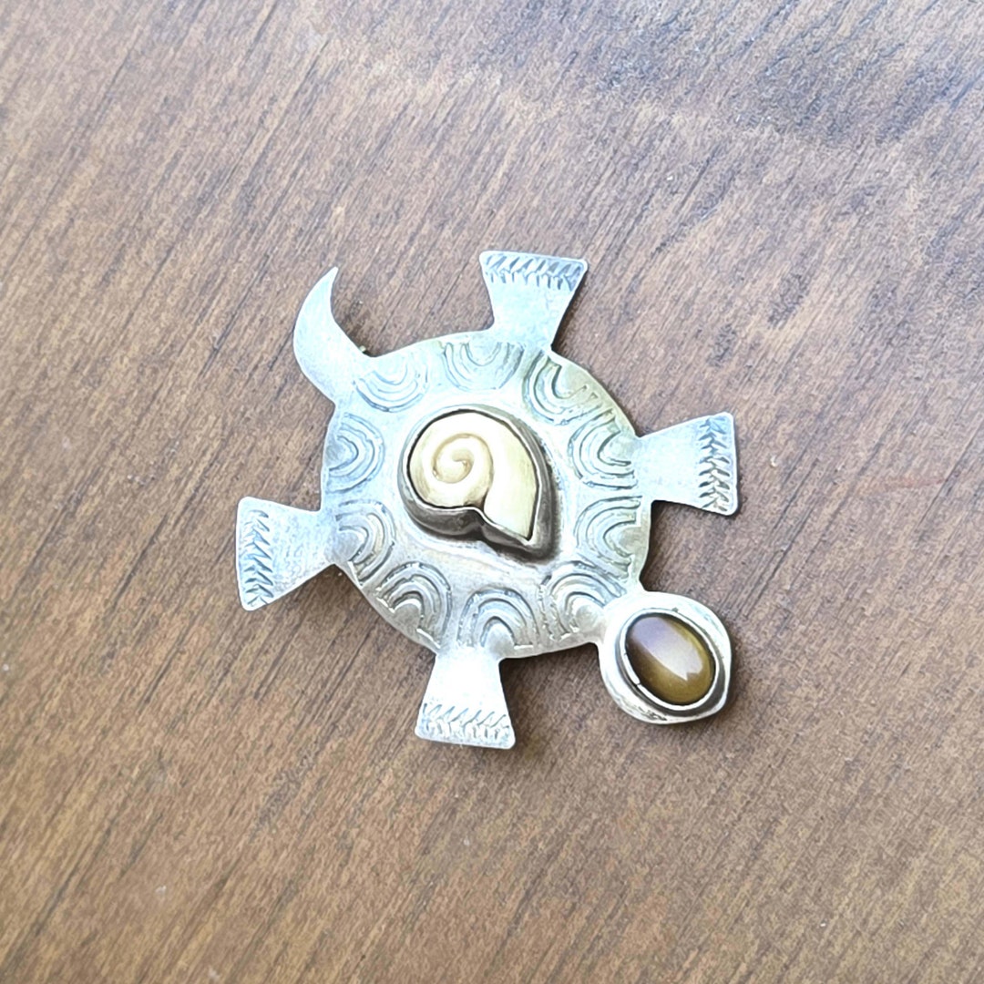 Janice Lee Ripley Camenae Turtle Pin - 925 Sterling Silver JLR ...
