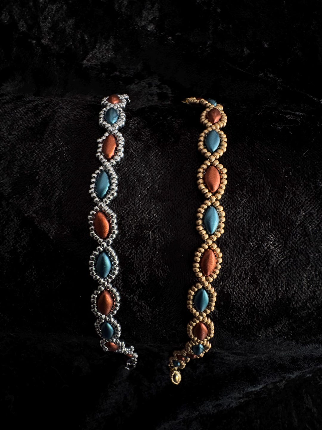 Iris Duo Beaded Chain Bracelet - Etsy
