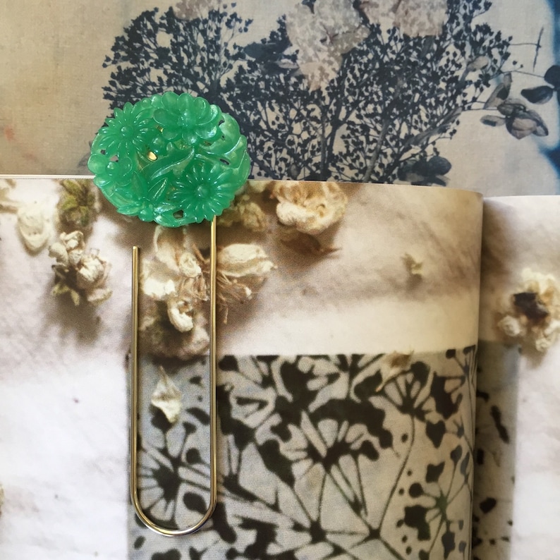 Vintage Bookmark Jade Colored Japanese Garden - Etsy Australia