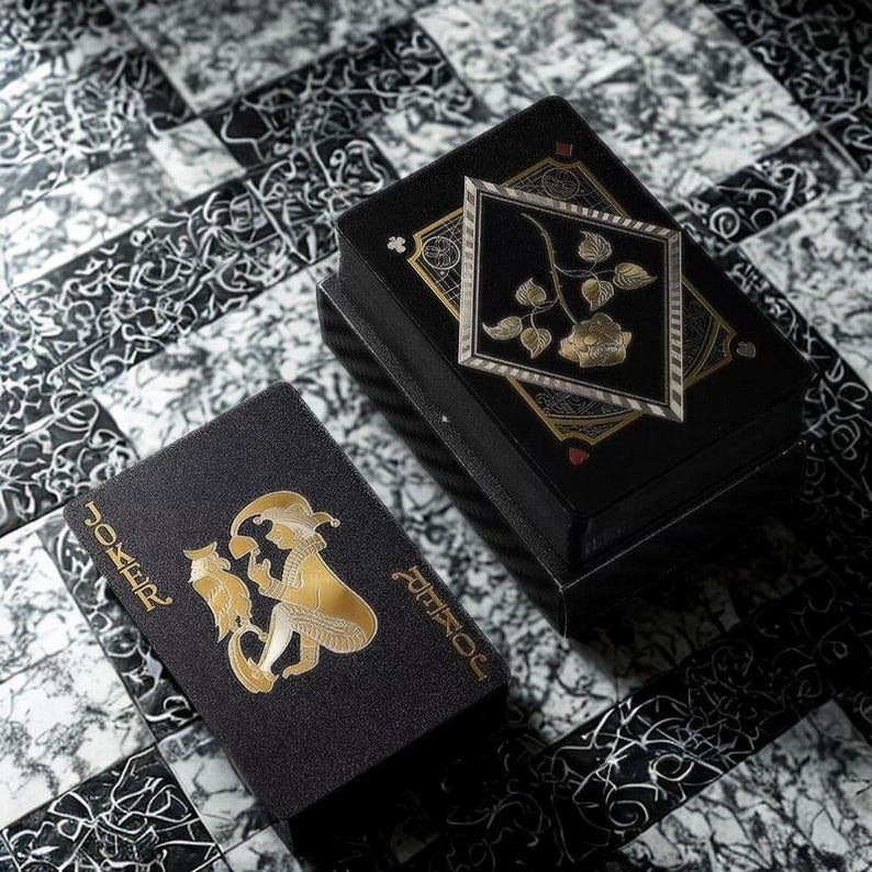 Luxury Gold Foil Playing Cards: Waterproof Poker Deck - Etsy