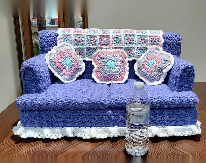 Crochet Patterns 3 Cat Beds Dog Bed Sofa Crochet Patterns Kitten Couch ...