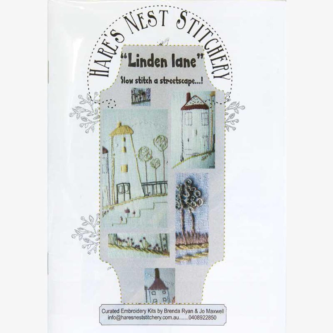 Linden Lane Pattern Hare's Nest Stitchery Streetscape Slow Stitching ...