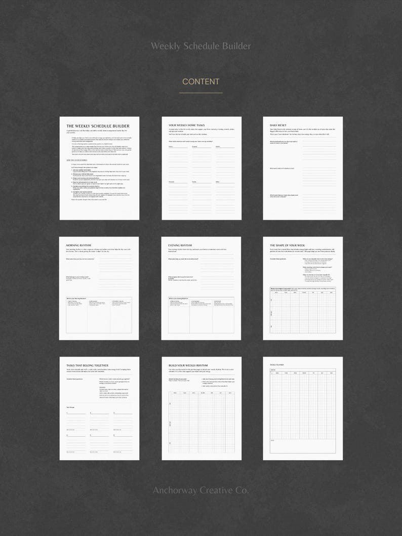 Weekly Schedule Builder | Printable Weekly Schedule Template ...