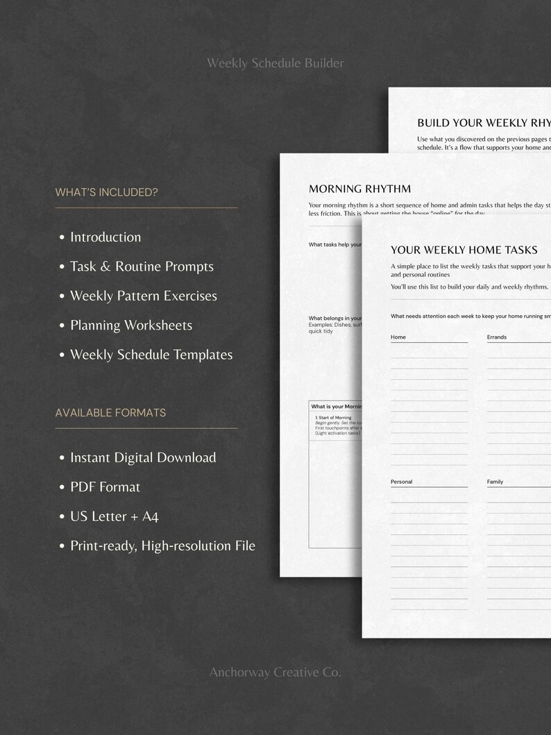 Weekly Schedule Builder | Printable Weekly Schedule Template ...