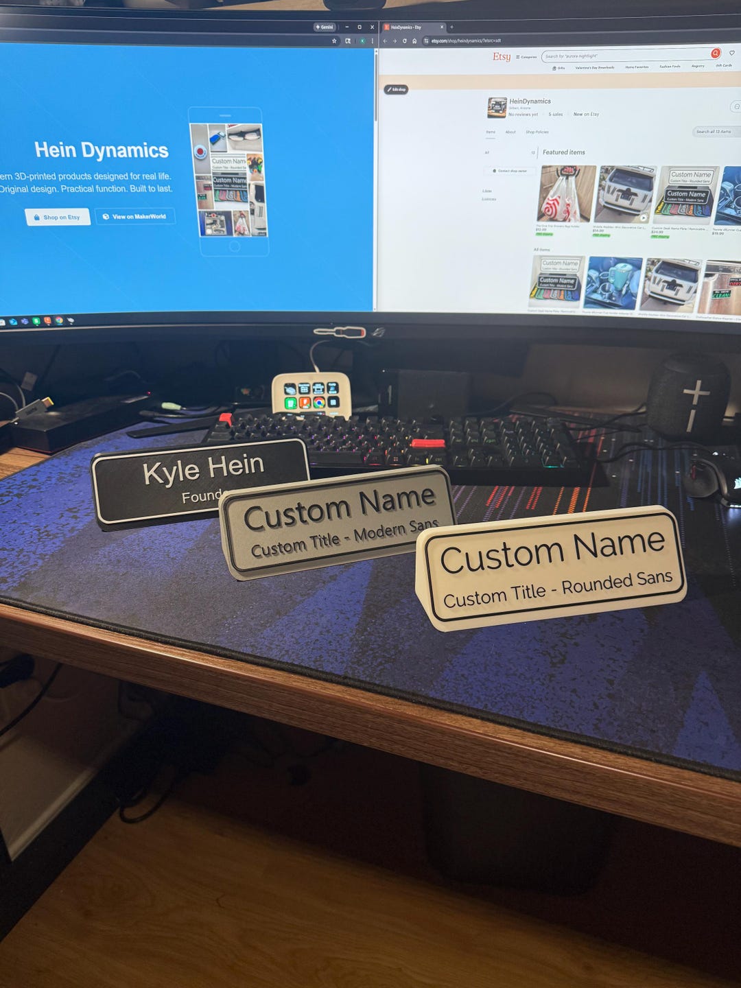 Modular Desk Name Plate – Custom Office Nameplate With Removable ...