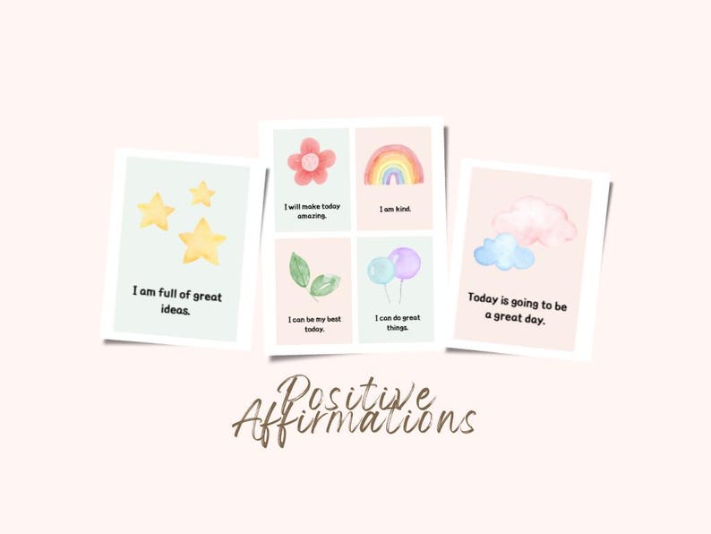 Printable Positive Affirmation Cards for Kids - 80 Daily Encouragement ...