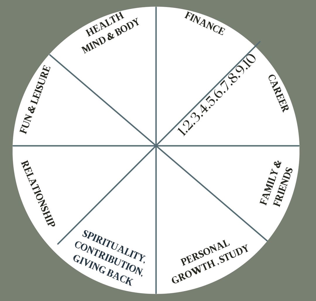 Wheel of Life Worksheet: Claire's Simple Solutions - Etsy