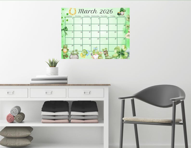March 2026 Printable Calendar, Holiday Theme Planner (instant Download ...