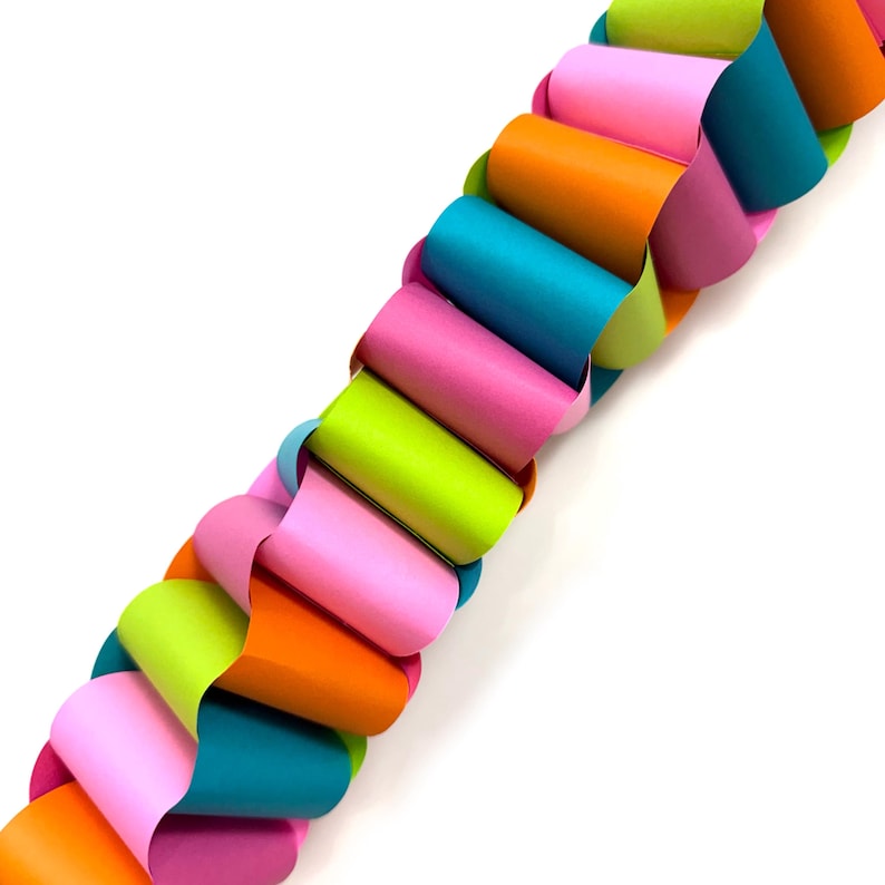 Paper Chain Garland Bright Hues, Birthday Party Girls’ Night ...
