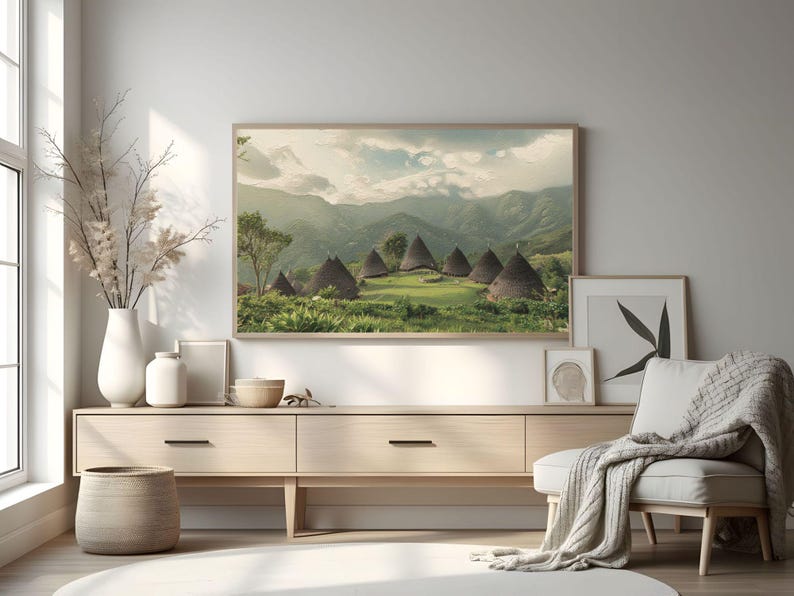 Wae Rebo Traditional Village Landscape Art, Flores Indonesia Cultural ...