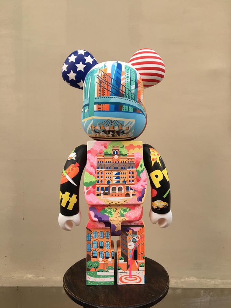 NYC | Custom Bearbrick 1000% (70cm) by Annatar | Luxury | Designer Toy ...