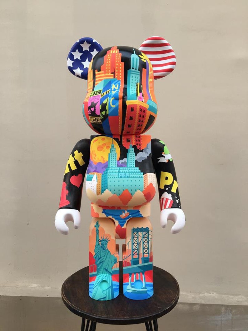 NYC Custom Bearbrick 1000% 70cm by Annatar Luxury - Etsy