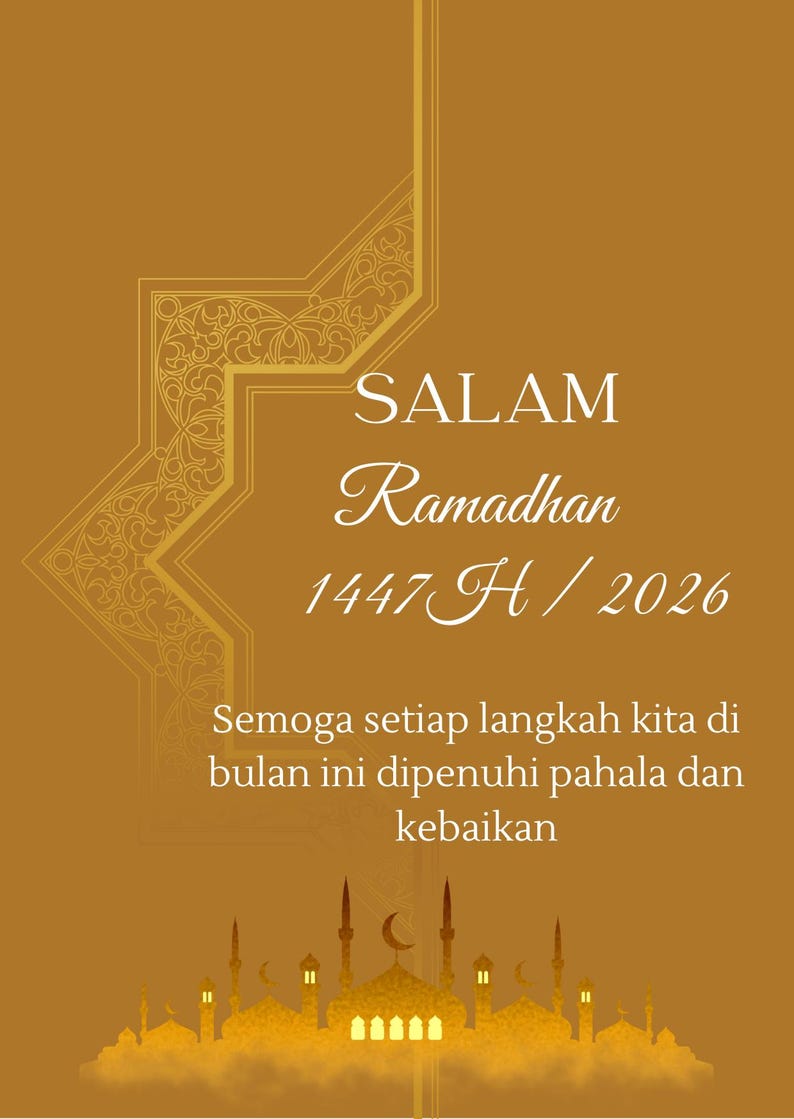 Editable Ramadhan Greeting Card 1447H/ 2026 - Etsy UK