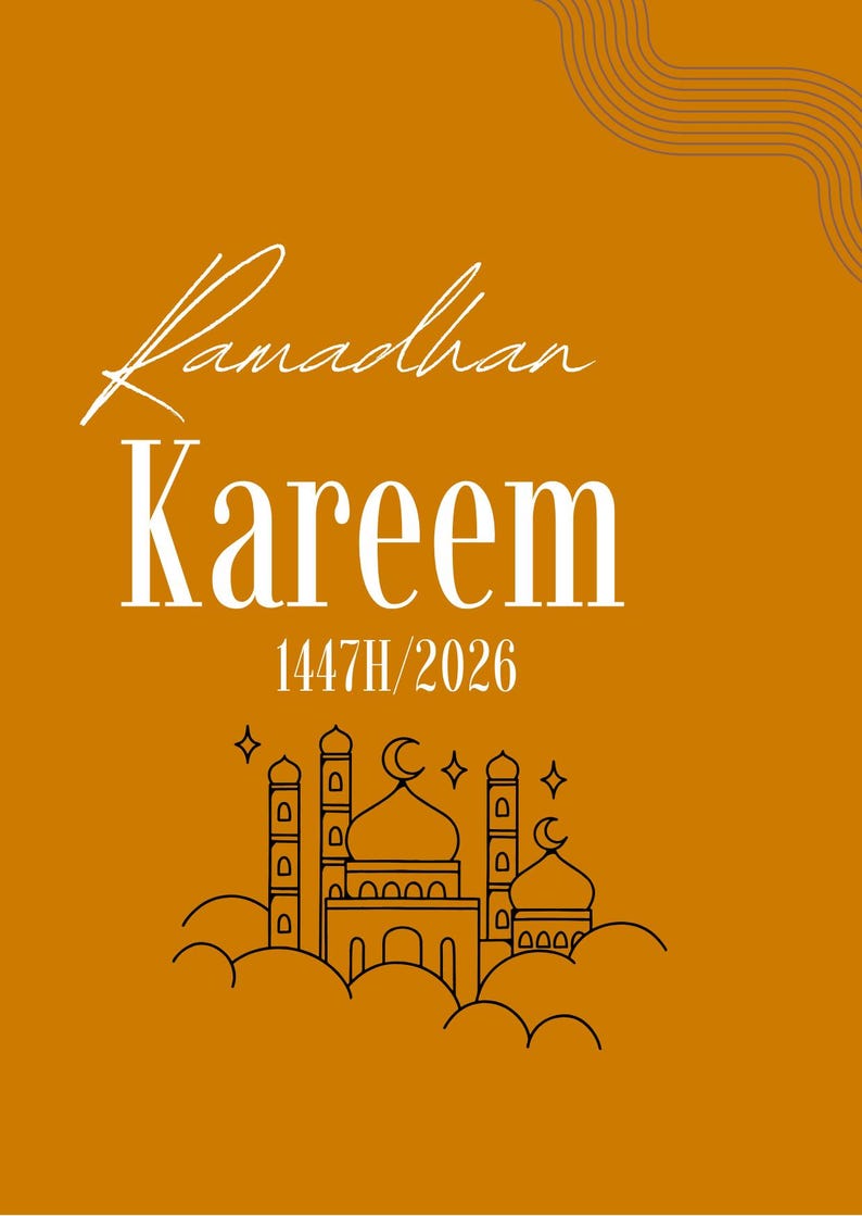 Editable Ramadhan Greeting Card 1447H/ 2026 - Etsy UK