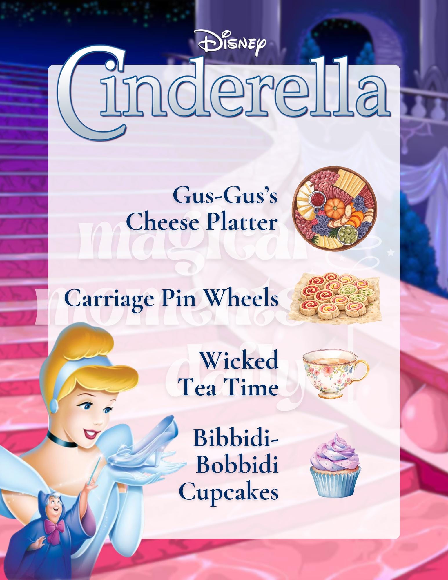 Cinderella (2 Menu Options) | Themed Printable + Toddler Version - Etsy