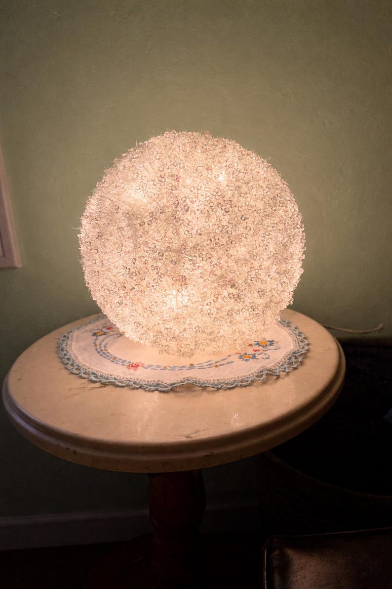 1970s Spaghetti Globe Lamp | Sculptural Acrylic Orb | Atomic Era Mood ...