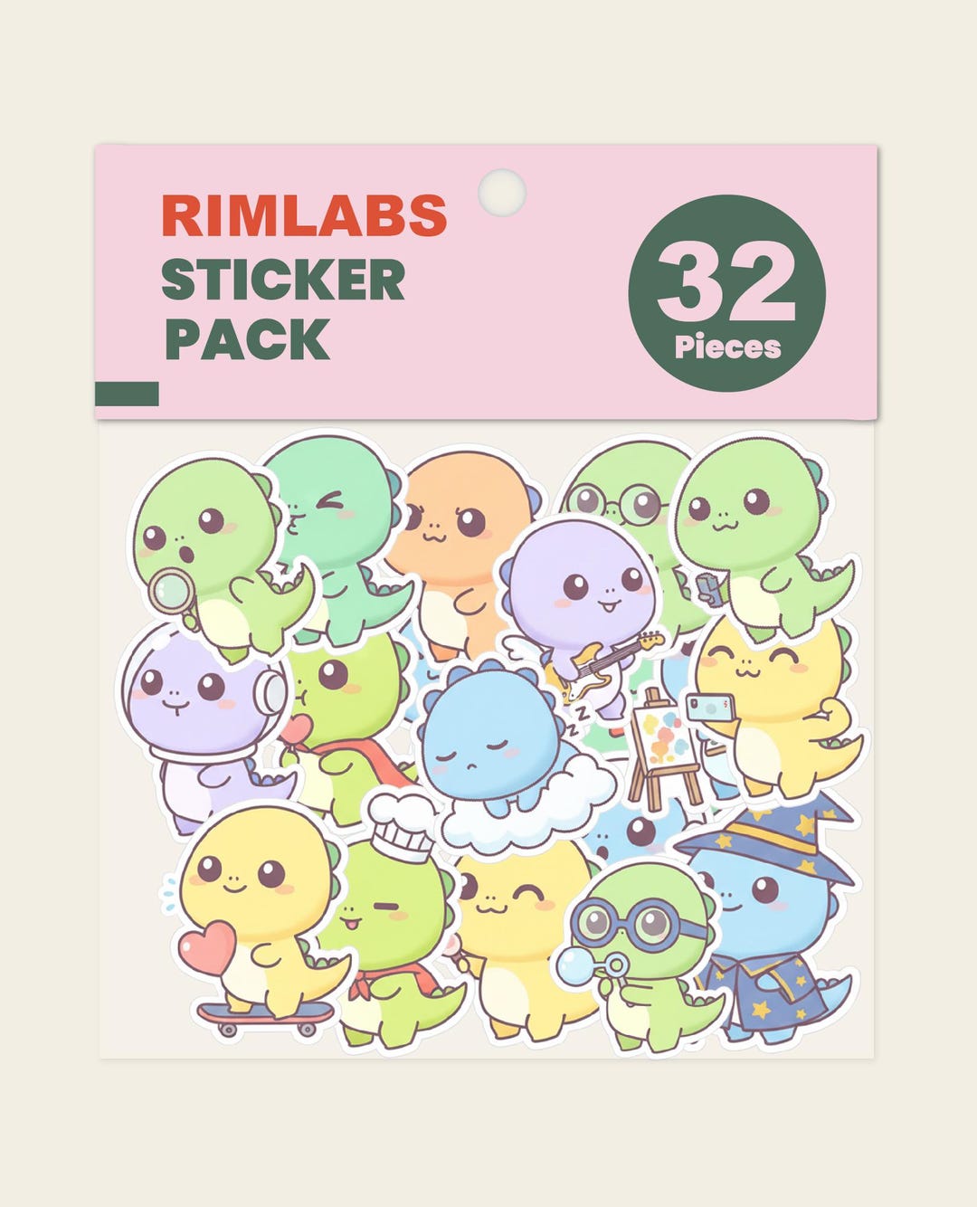 Chibi T-rex Dinosaur Sticker - Etsy