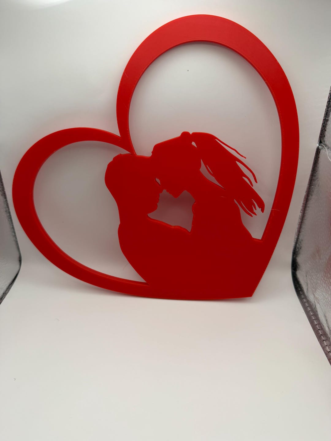 3D Printed Tilted Couples Heart Sign With Stand - Etsy