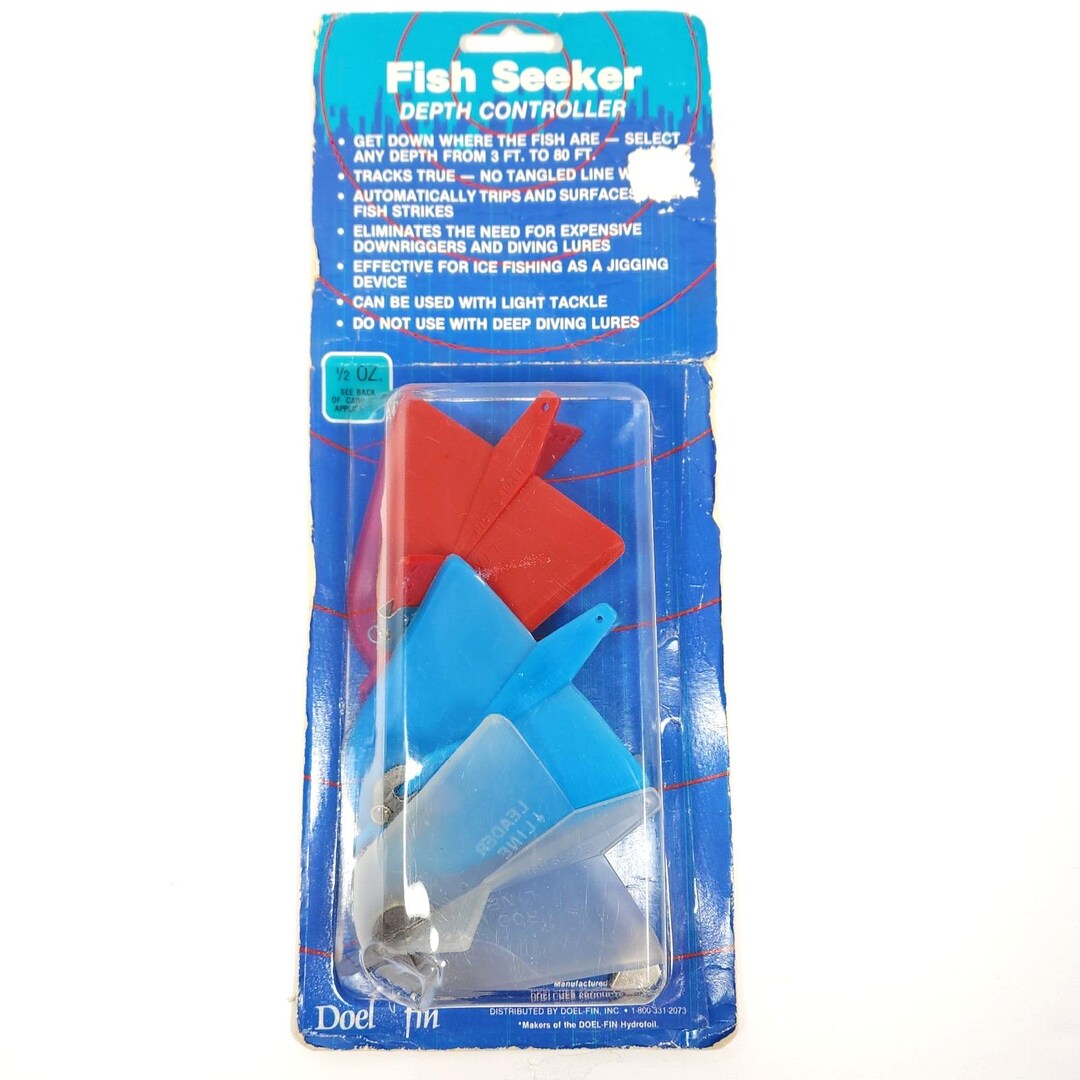 Vintage Doel Fin Fish Seeker Trolling Planes / Depth Controllers (3 ...