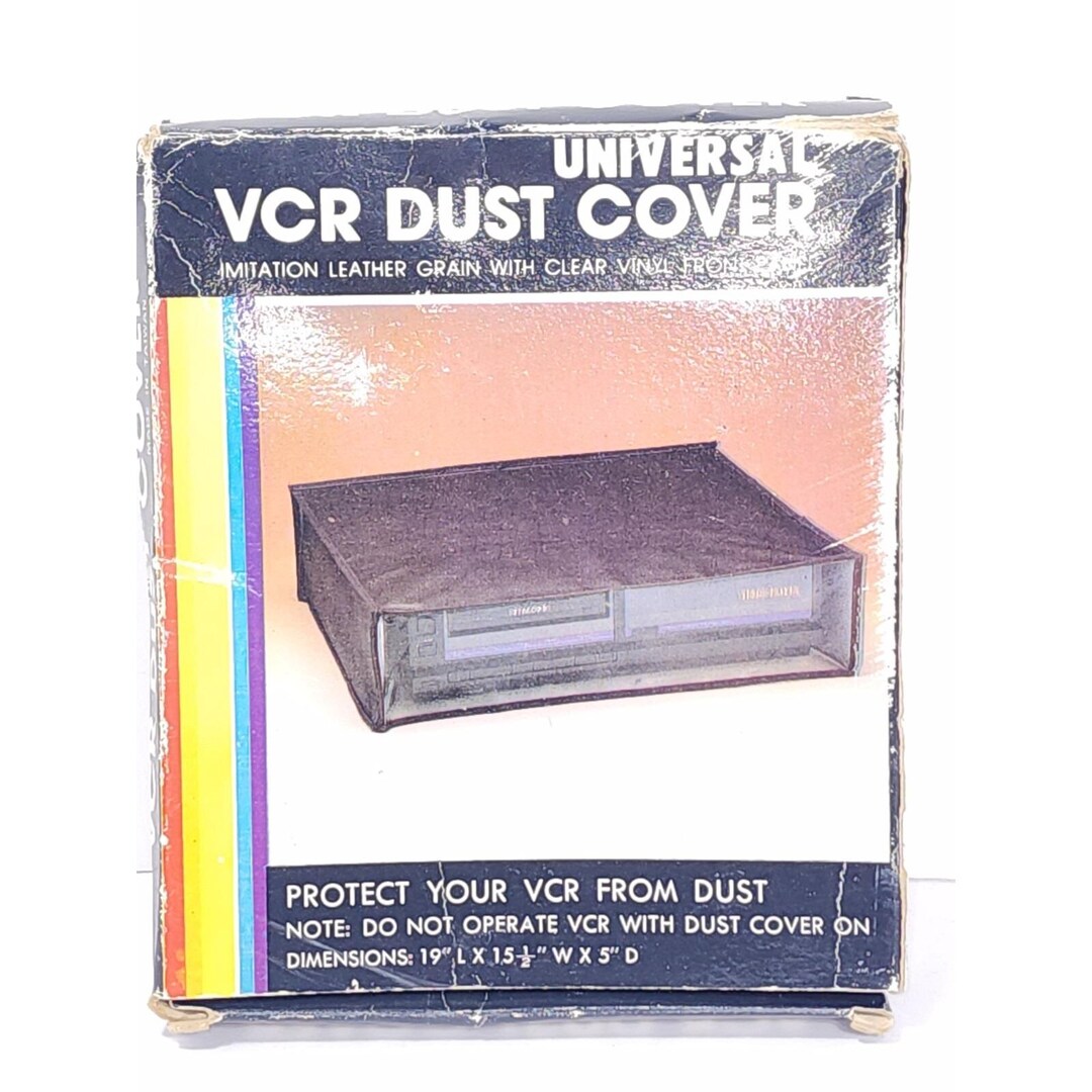 Vintage New VCR VHS Player Dust Cover Faux Leather With See Through ...