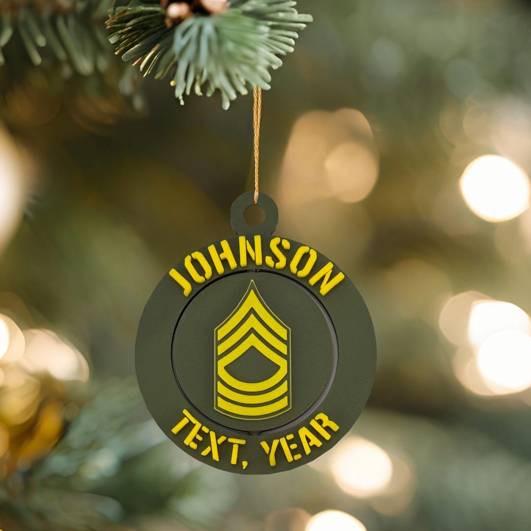 Personalized Army Master Sergeant Ornament, Master Sergeant Ornament ...
