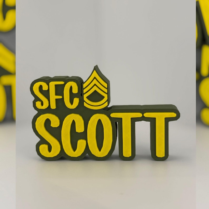 Personalized Army Sergeant First Class Desk Name Plate, SFC Gift ...
