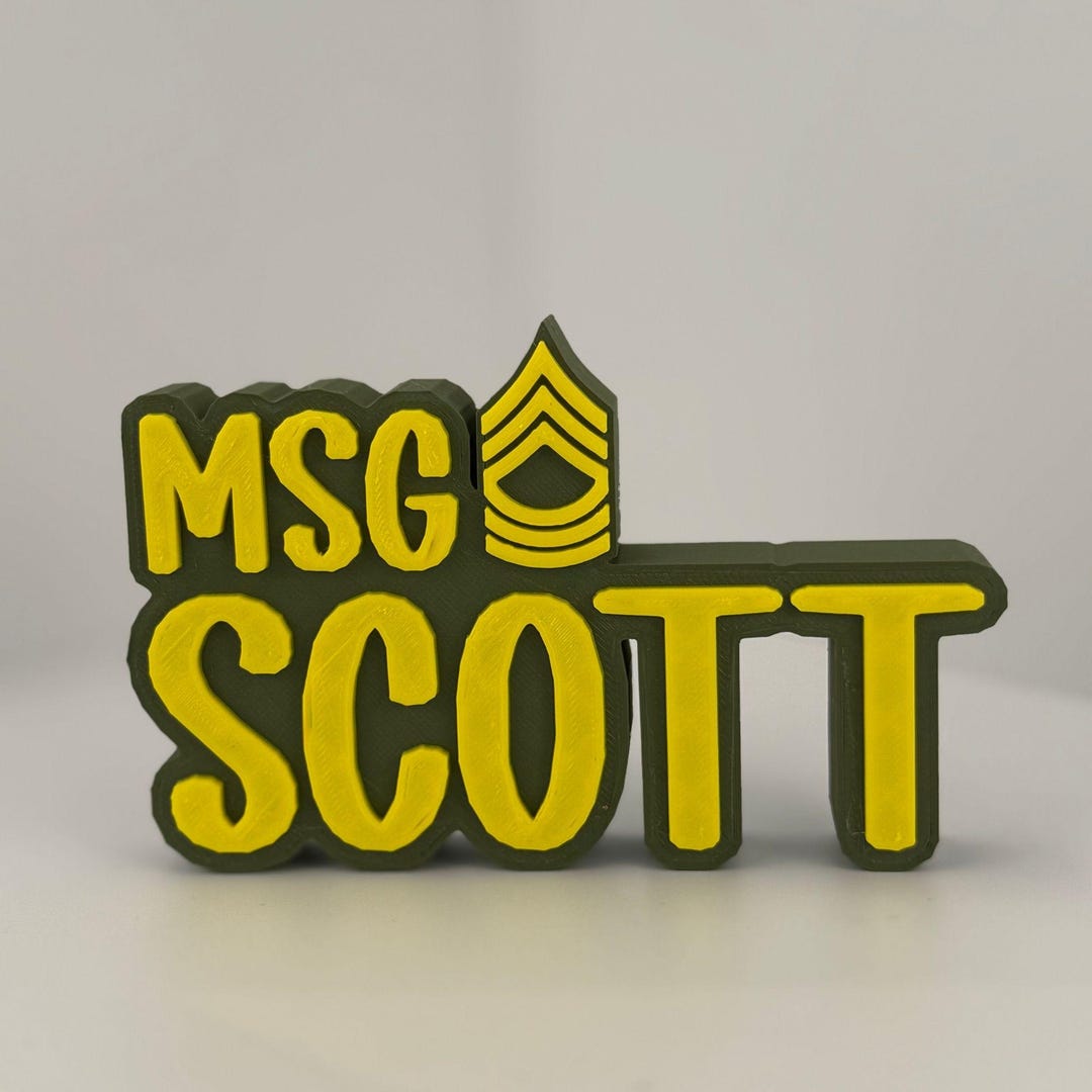 Personalized Army Master Sergeant Desk Name Plate, MSG Gift, Master ...