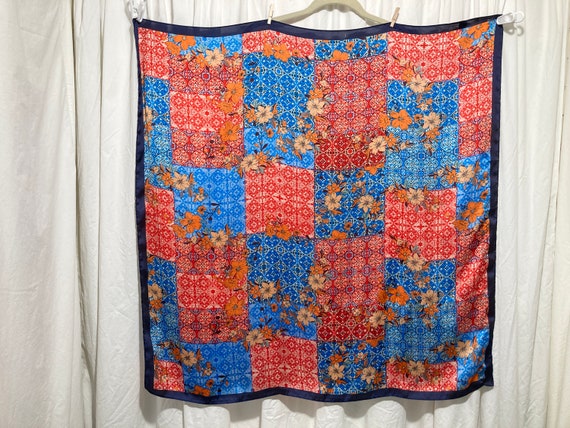 vintage silk scarf chinese - Gem