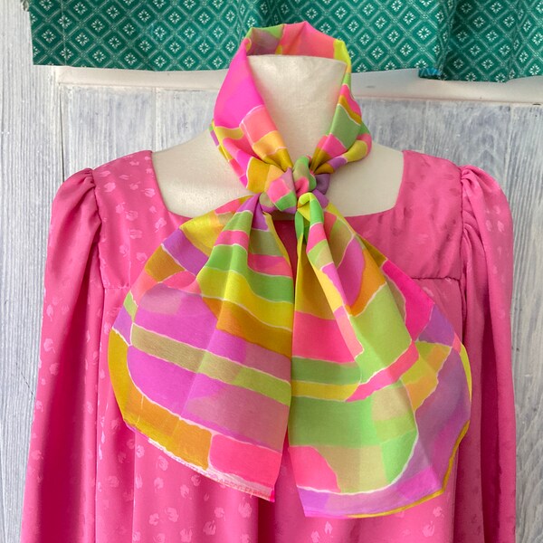Neon Pink Scarf - Etsy