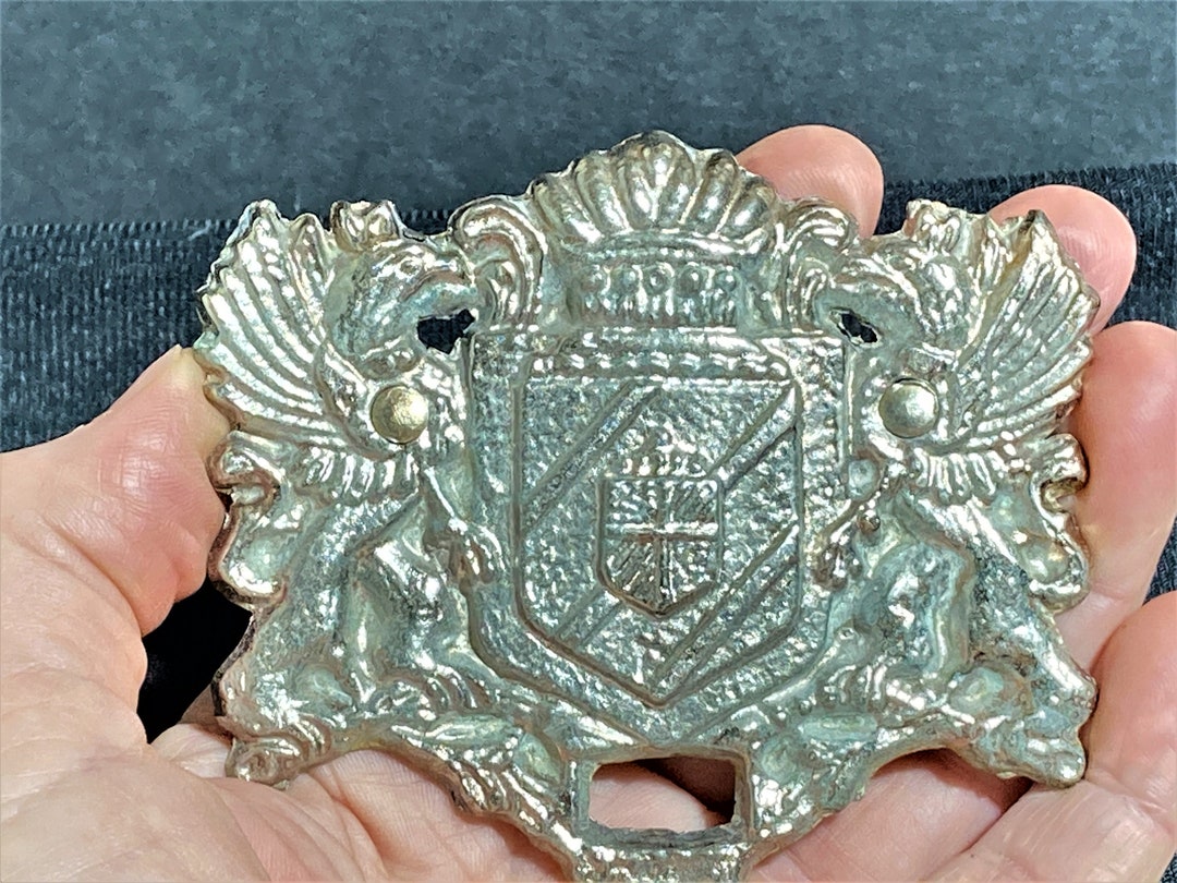 Old Cap Badge With Winged Griffins on It - Etsy