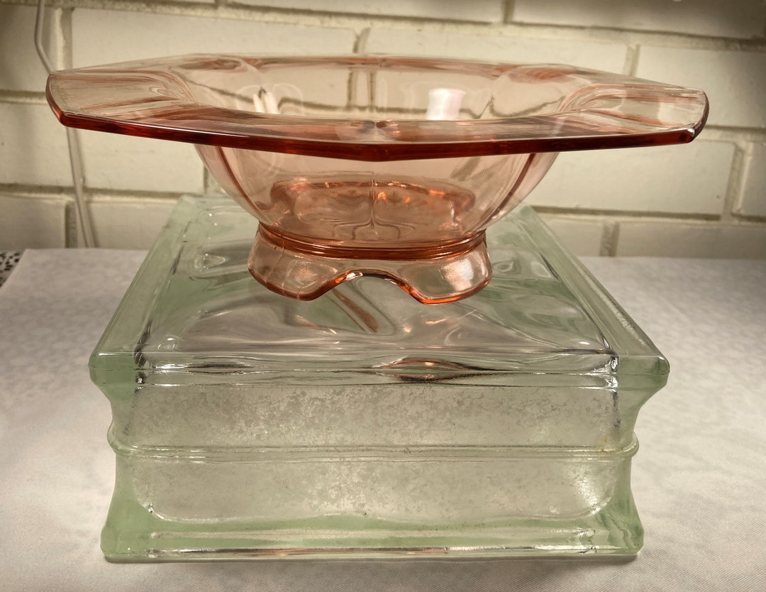 Cambridge Glass Peach Blo Fruit Bowl Decagon Pattern - Etsy