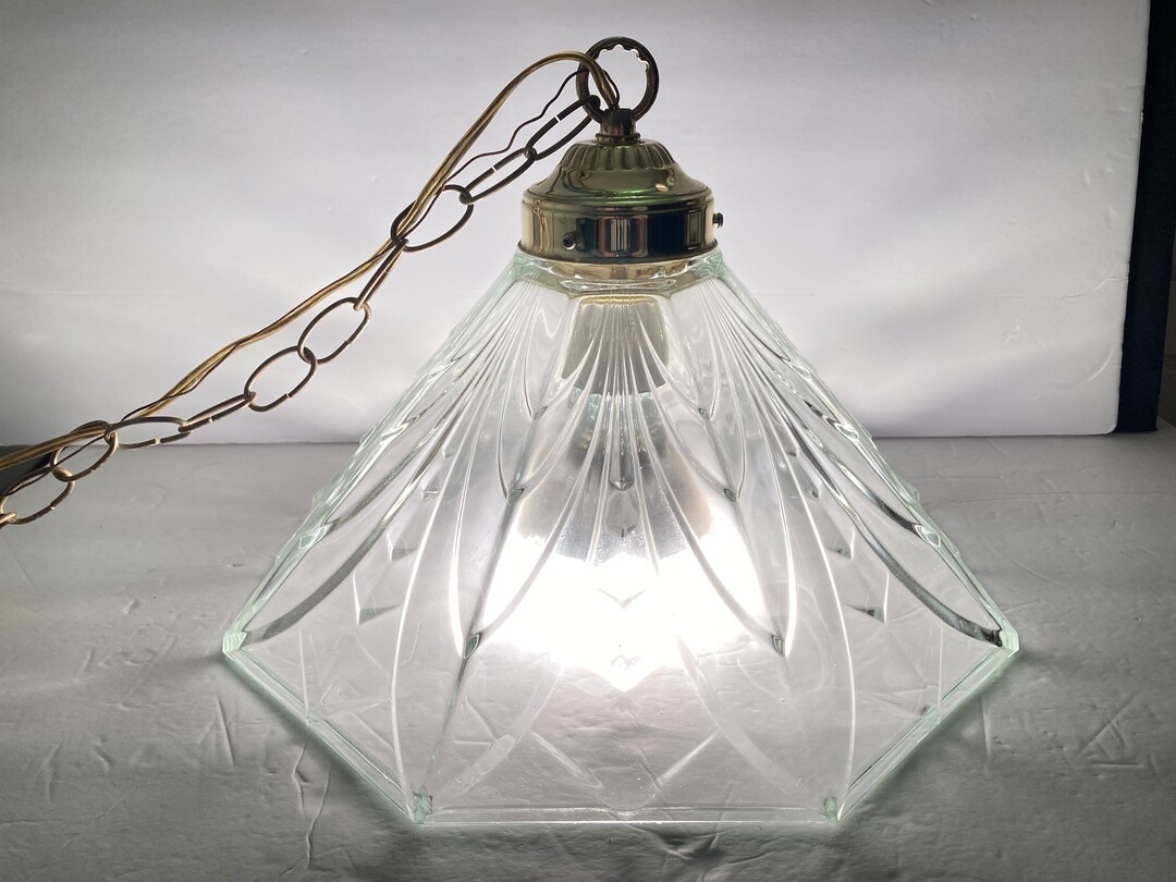 Art Deco Hanging Ceiling Light Fixture - Etsy