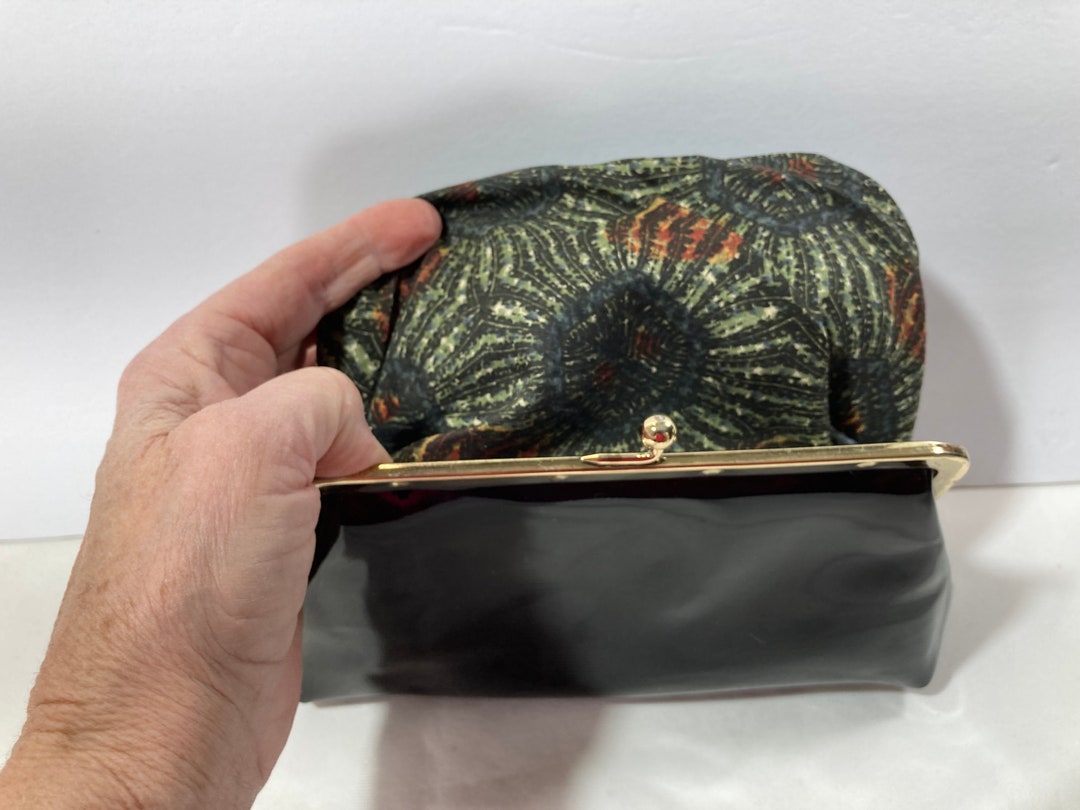 Roger Van S. New York Black Patent Leather Clutch - Etsy