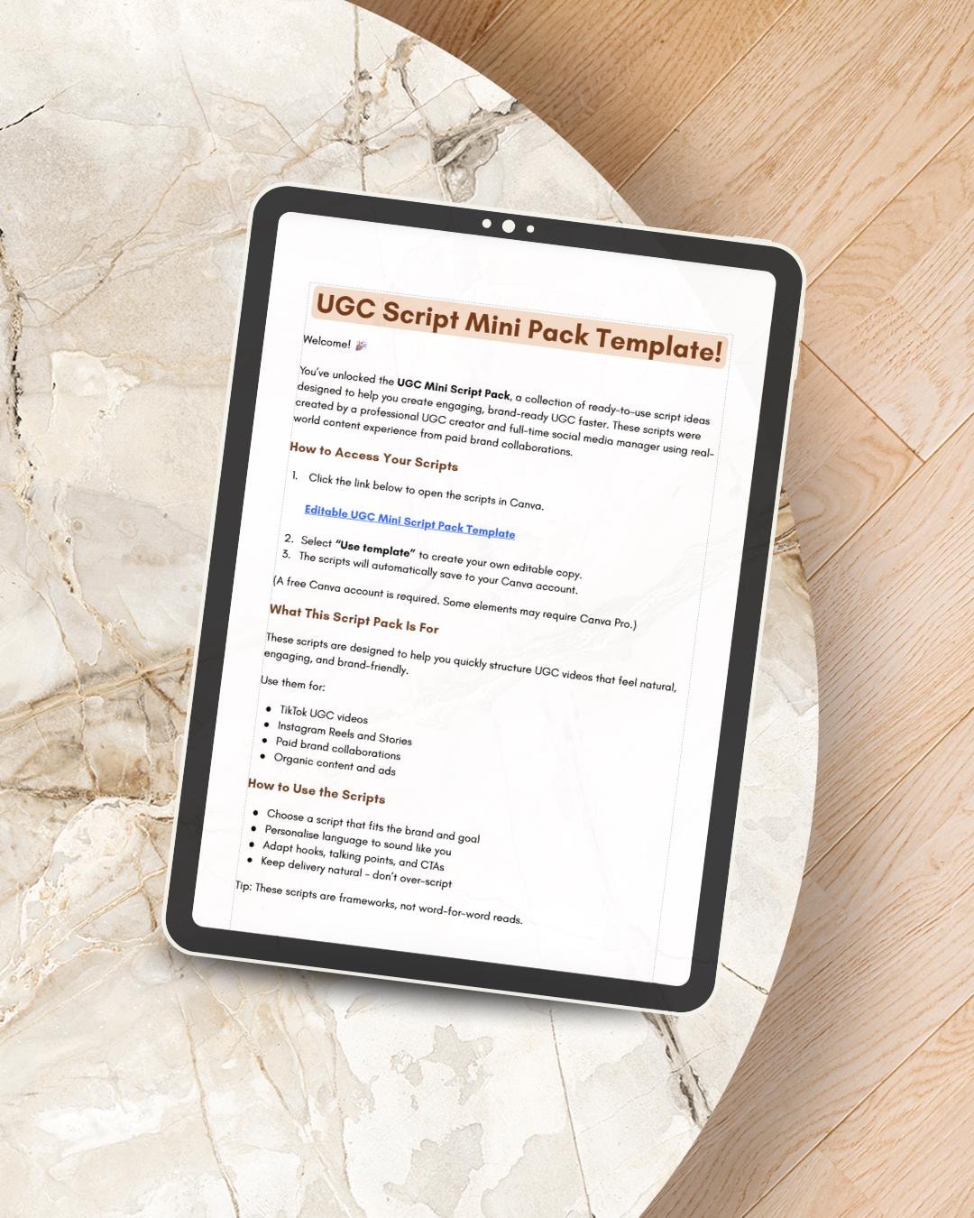 UGC Script Pack | Short Form Video Scripts & Hooks for Tiktok, Reels ...