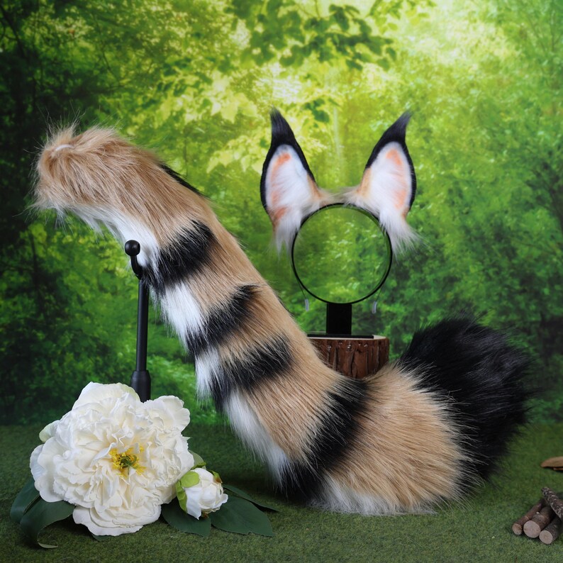 Realistic Serval Ears and Tail, Cosplay Furry Prop, Fantasy Role Play ...