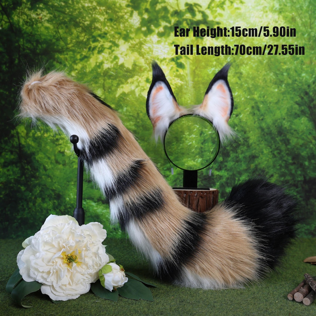 Realistic Serval Ears and Tail, Cosplay Furry Prop, Fantasy Role Play ...