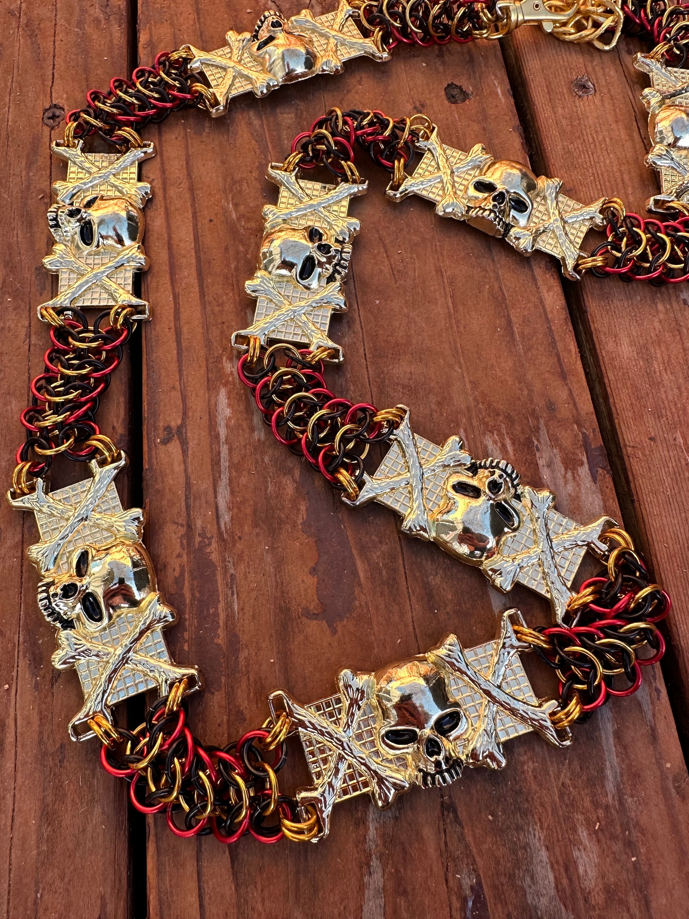 Skull and Crossed Bones Belt Baldric or Chain of Office - Etsy