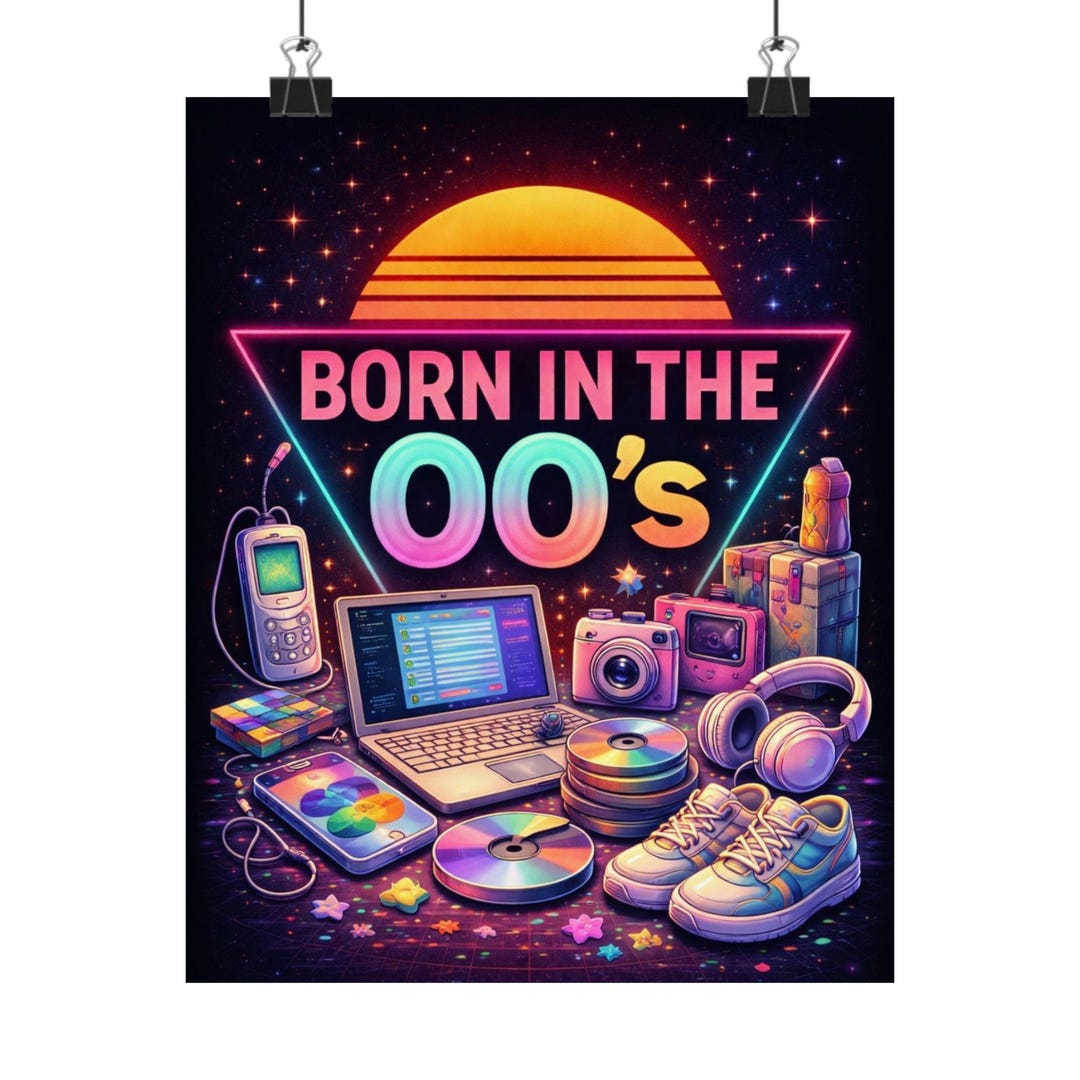 Born in the 00s Poster | Retro 2000s Nostalgia Matte Vertical Poster - Etsy