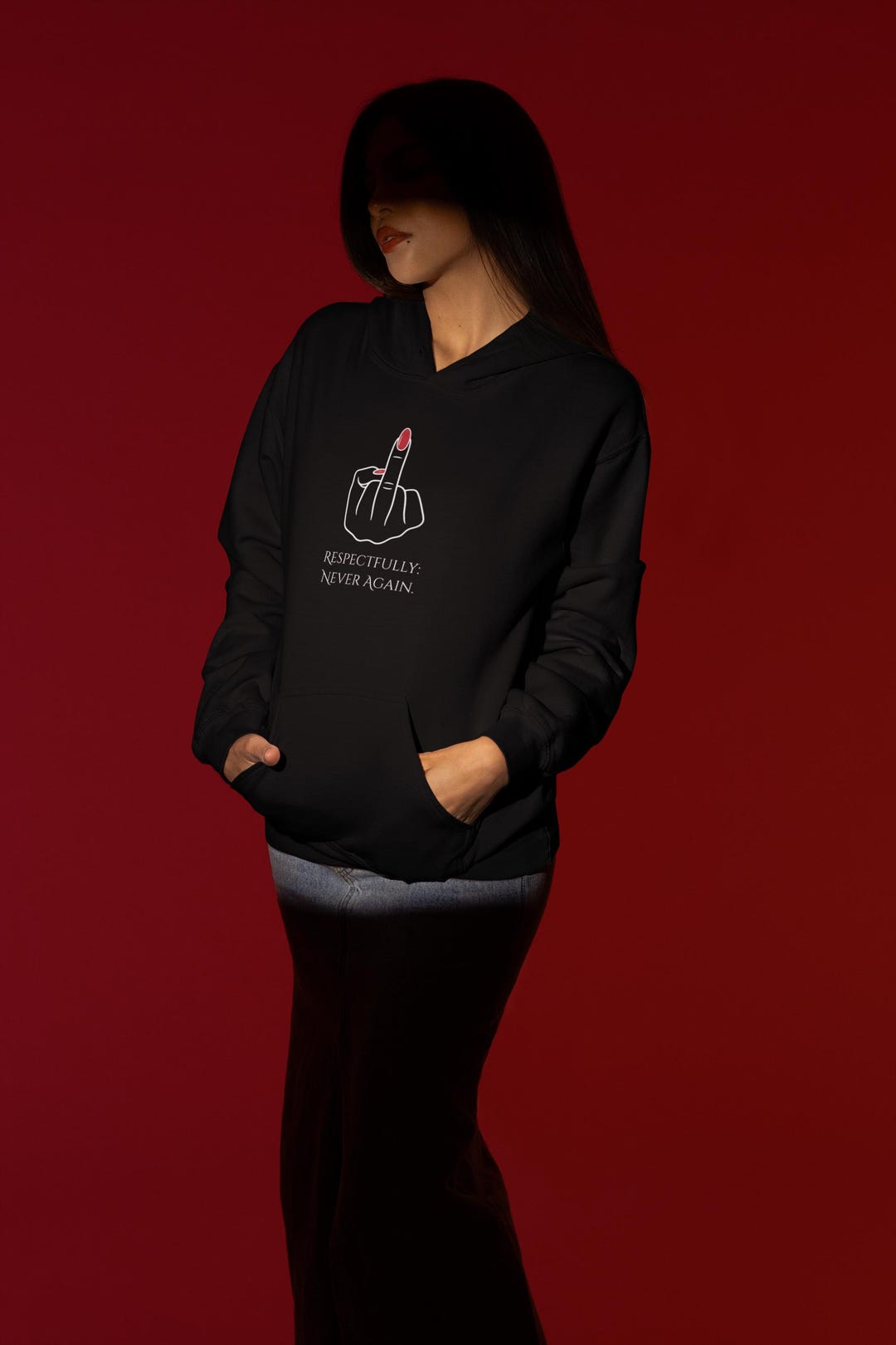 Middle Finger Signature Graphic Hoodie | Bold Sassy Statement ...
