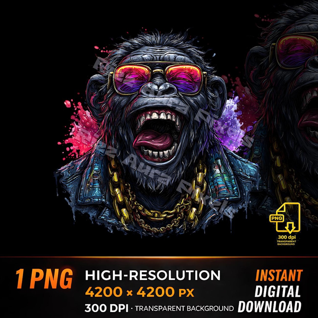 Drip Monkey PNG, Hype Beast Ape Art, Streetwear Rap Animal T-shirt ...