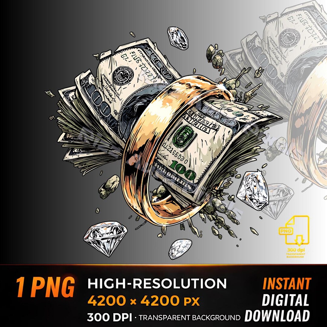 Money Explosion PNG, Cash Impact Clipart, Wealth Smash Graphic, 300 DPI ...