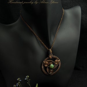 Celtic Triskelion Pendant, Triskele, Three-legged Symbol, Copper and ...