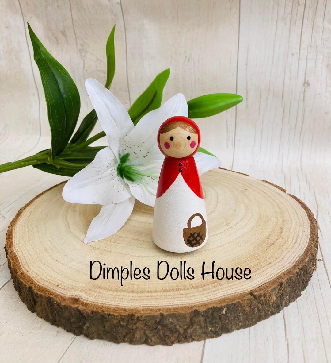 Little Red Riding Hood Peg Doll Little Red Riding Hood Figure Toy ...