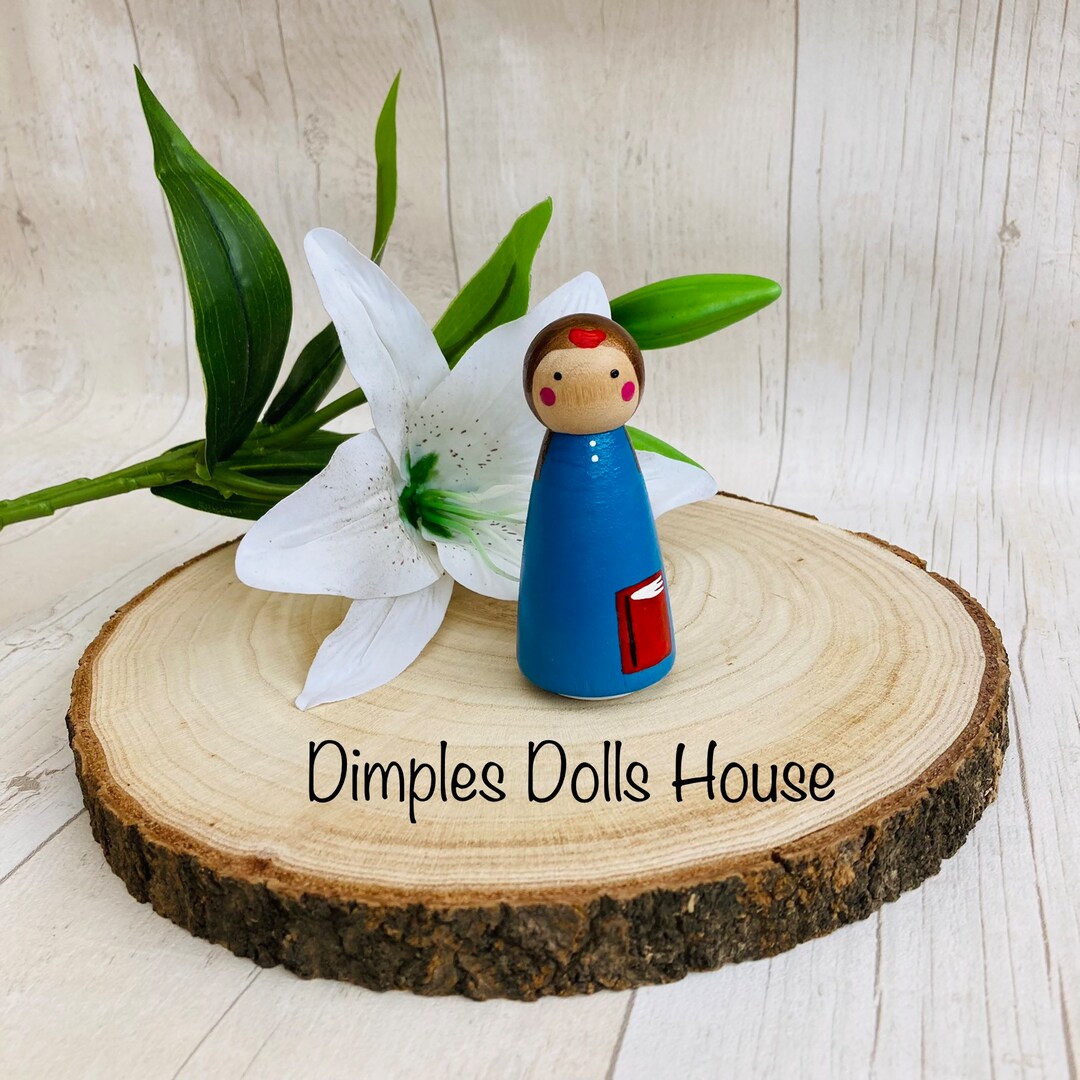 Matilda Peg Doll Roald Dahl Matilda Figure Hand Painted - Etsy