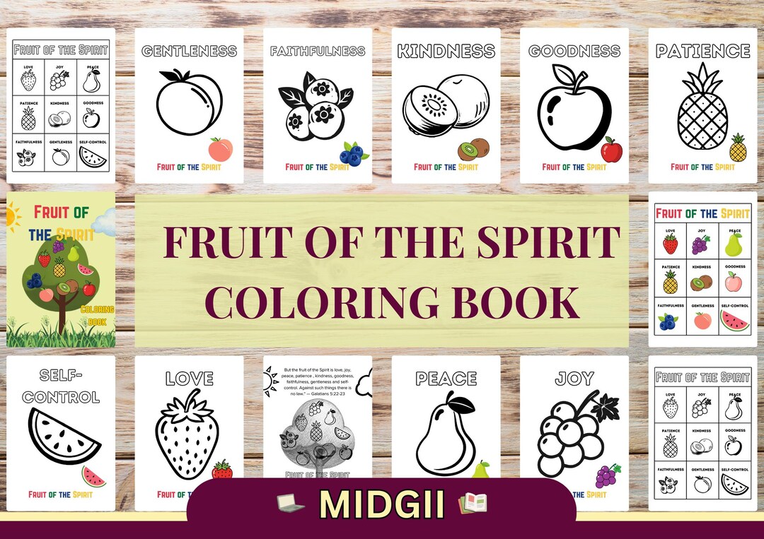 Bible Stories Coloring Book for Kid Digital Verse Coloring Pages Fun ...