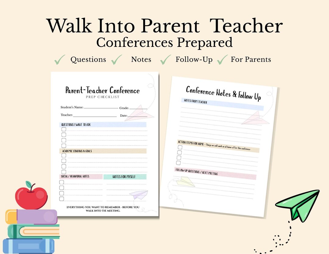 Parent-teacher Conference Prep Checklist for Parents | Printable ...