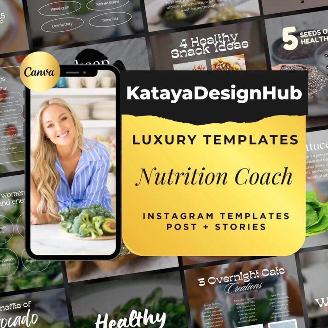 Nutrition Coach Templates | Posts & Stories | Dietician Template ...
