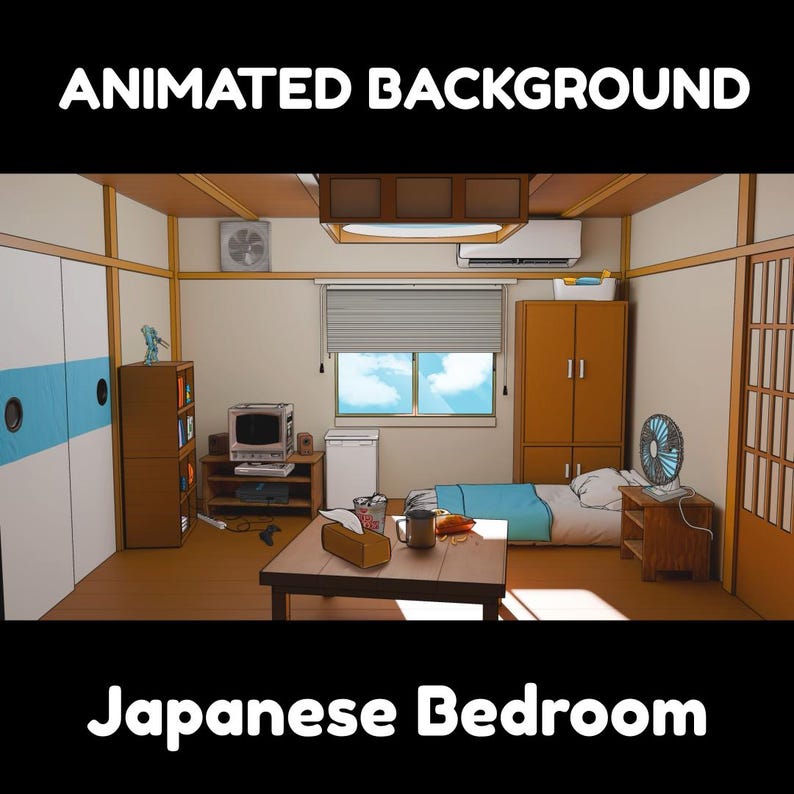 Japanese Bedroom Vtuber [animated Background Looping] - Etsy