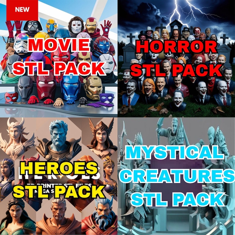 550,000+ 3D Model STL Files: Mega Pack for 3D Printing (instant ...