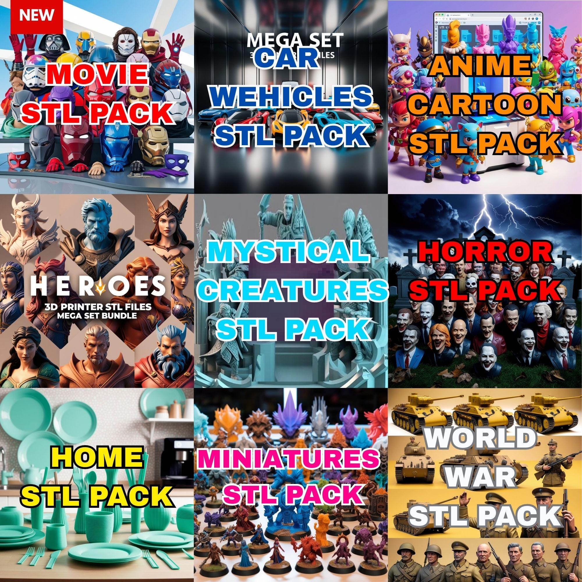 Ultimate 3D Printing STL Files Bundle - Huge Mega Collection for 3D ...